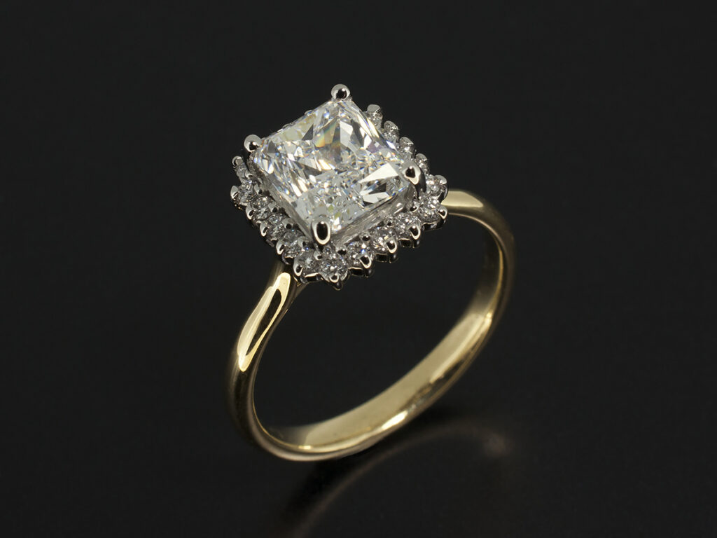 Radiant Cut diamond rings and Korloff diamond rings by Blair and Sheridan