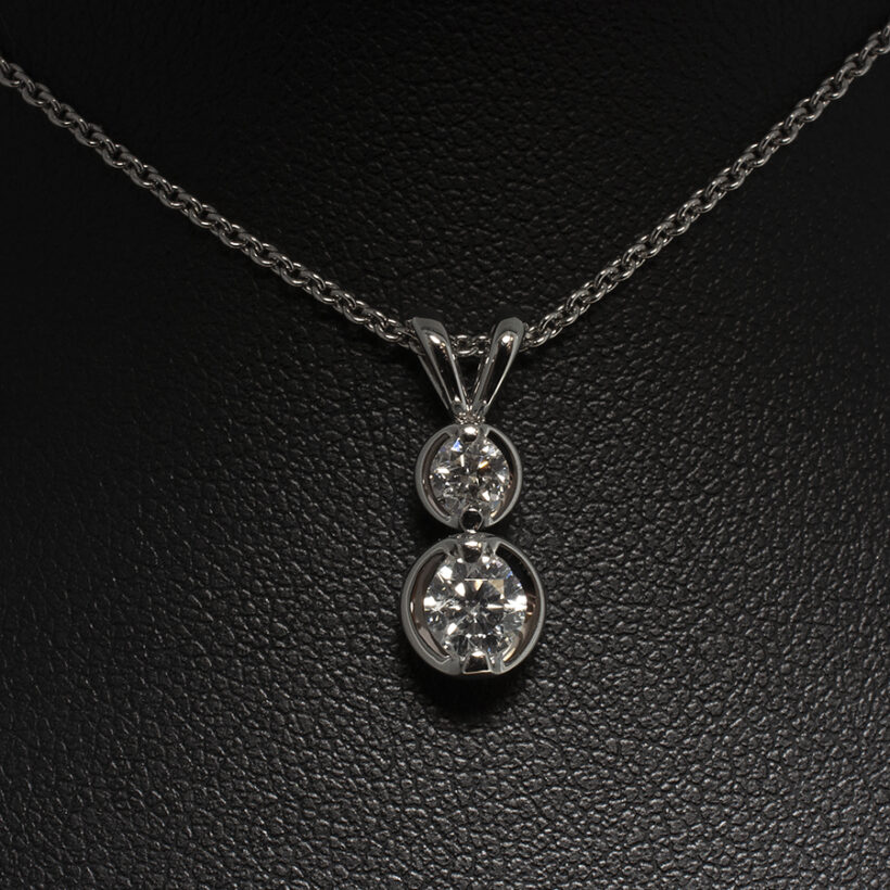 Double Diamond Pendant 0.50ct Total | Blair and Sheridan | buy online