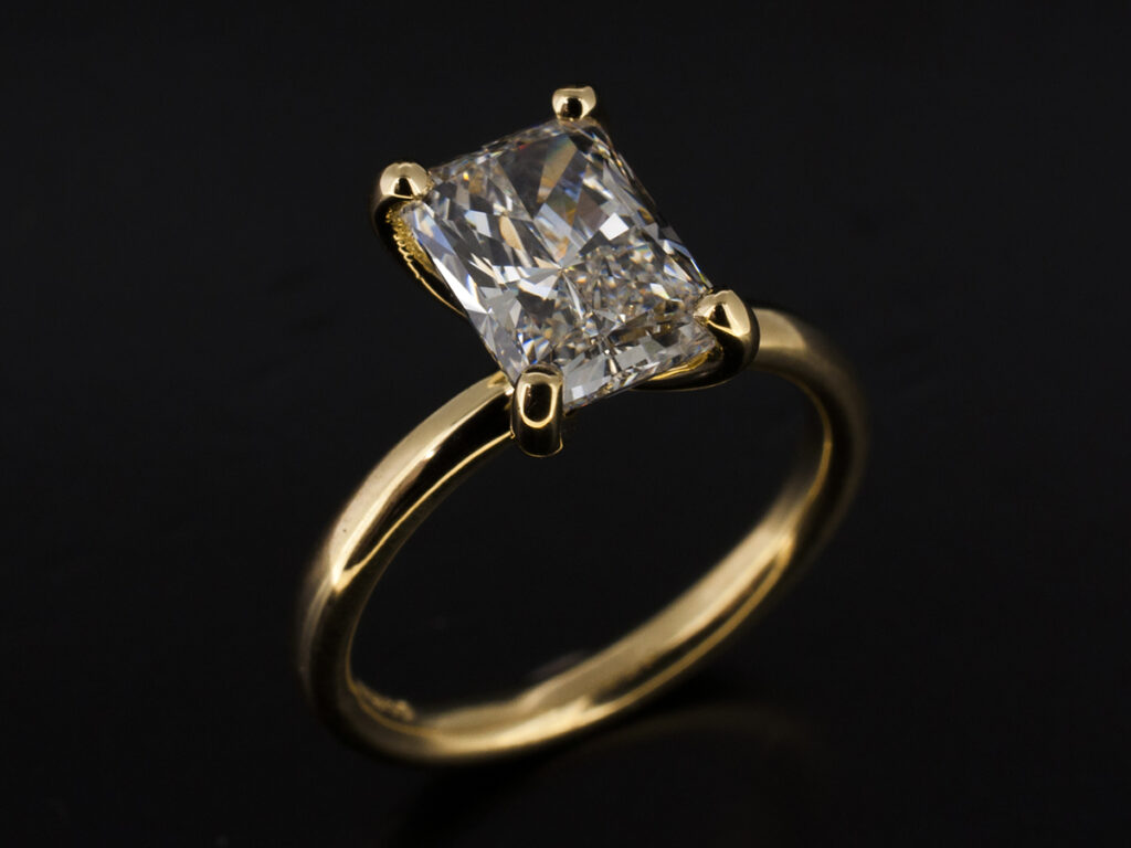 Radiant Cut diamond rings and Korloff diamond rings by Blair and Sheridan