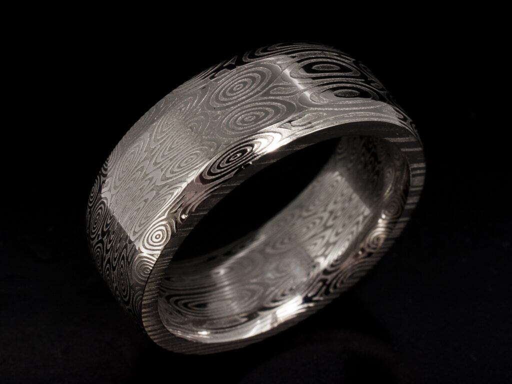 Damascus Steel Wedding Rings - Bespoke Handmade and Unique