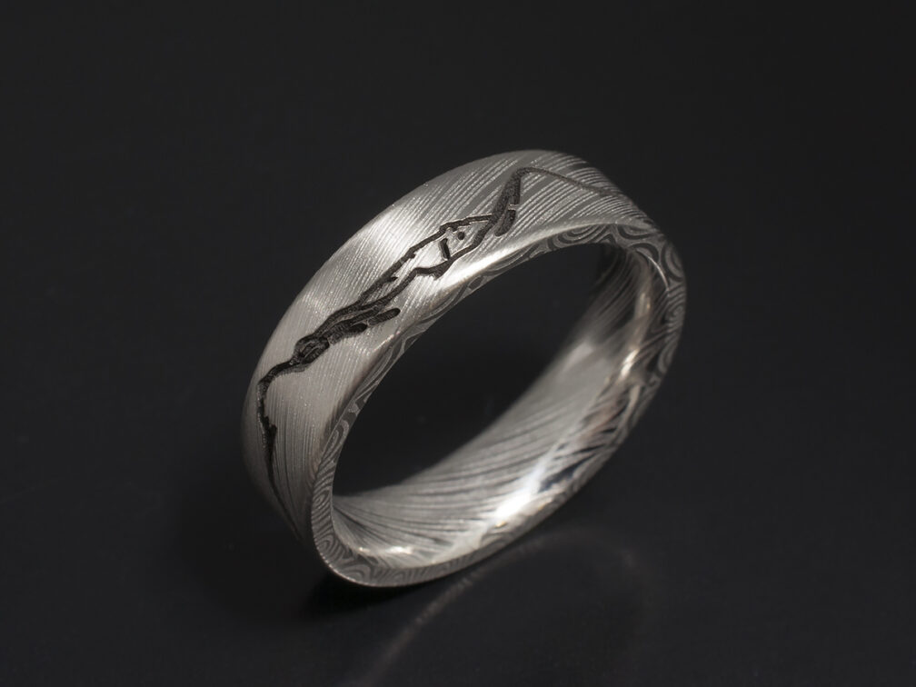 Damascus Steel Wedding Rings - Bespoke Handmade and Unique