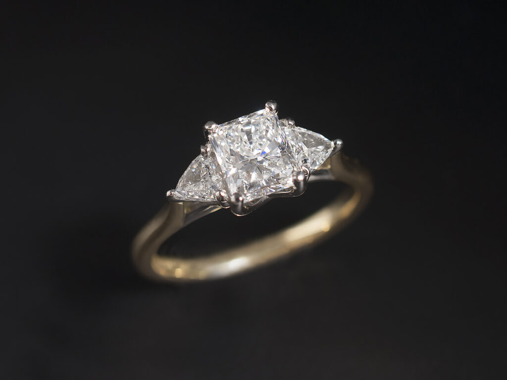 Radiant Cut diamond rings and Korloff diamond rings by Blair and Sheridan