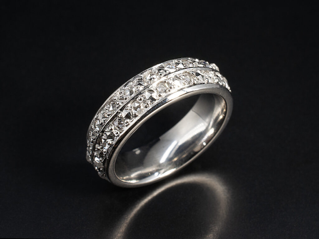 Bespoke eternity and dress rings by Blair and Sheridan in Glasgow