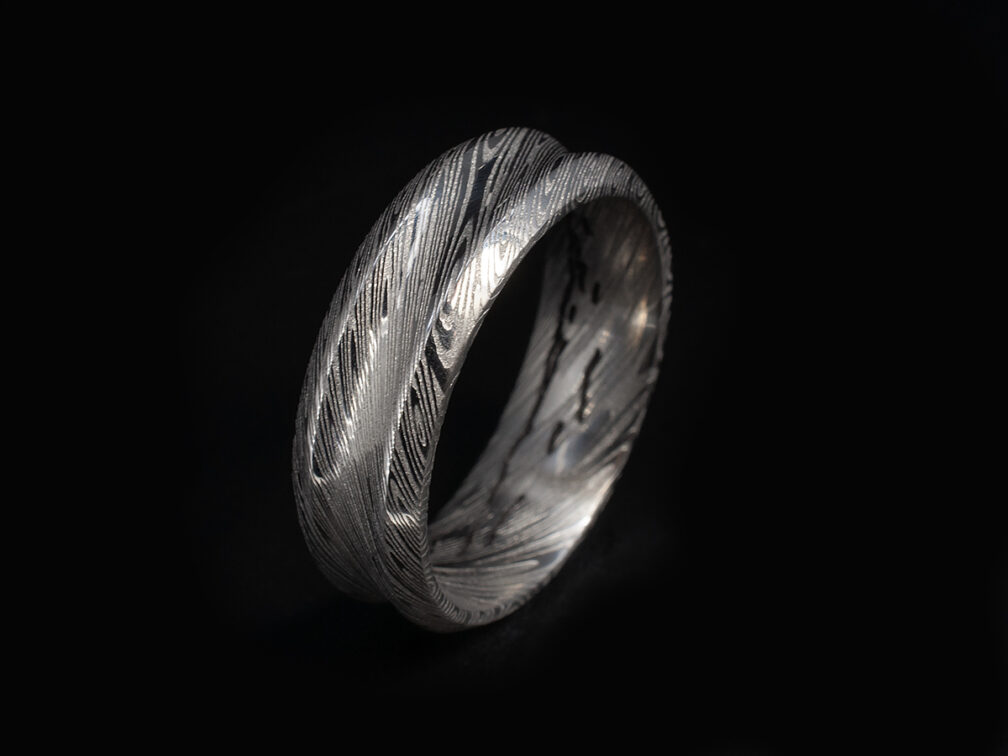 Damascus Steel Wedding Rings - Bespoke Handmade and Unique