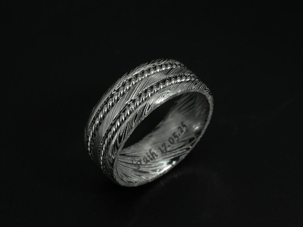 Damascus Steel Wedding Rings - Bespoke Handmade and Unique
